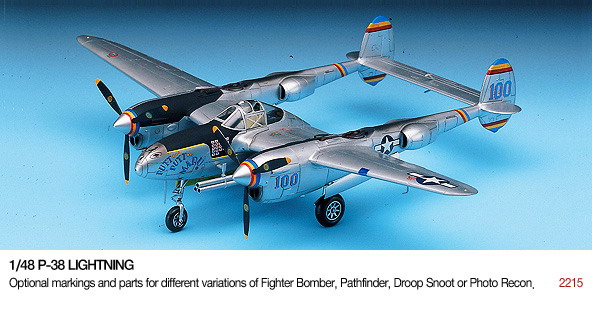 12282 Academy P-38 Lightning (4 versions)
